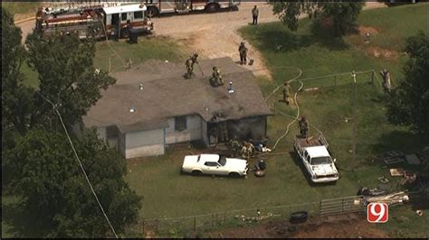 Crews Battle House Fire In Nw Oklahoma City