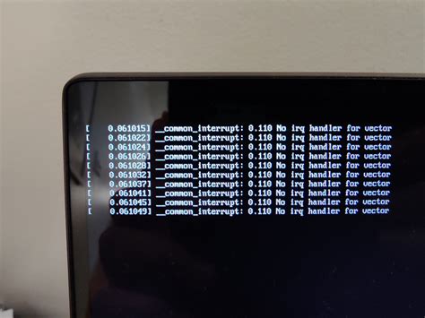 kernel problem i guess no irq handler installation and boot manjaro
