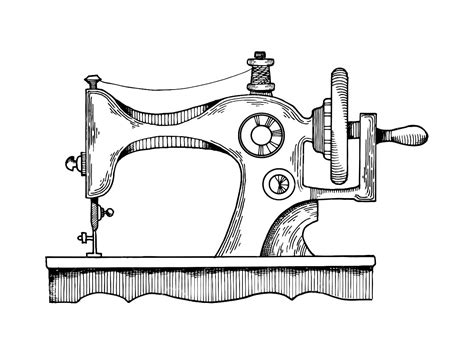 Old Sewing Machine Engraving Vector Artofit