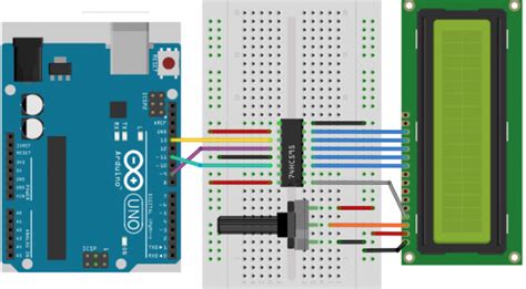arduino controlled lcd using a shift register and the spi