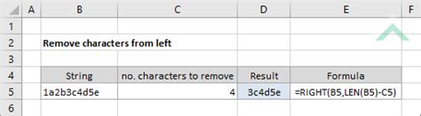 remove characters from left excel vba