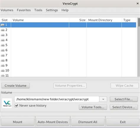 encrypt files and directories on linux using veracrypt computingforgeeks
