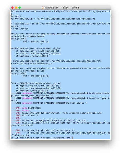 macos can t install angular cli issue with permissions
