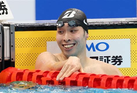 萩野公介、3大会連続五輪出場 男子200m自由形3位 日本選手権 毎日新聞