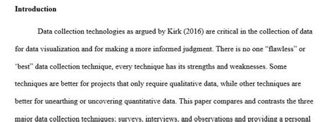 Assignment Summarize 3 Data Collection Techniques