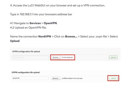 where s the option to upload ovpn file under services openvpn