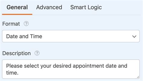how to customize the date time field in wpforms