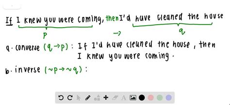 solved for each given statement write a the converse b the