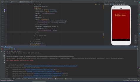 android how to update flutter rangeslider values which comes from
