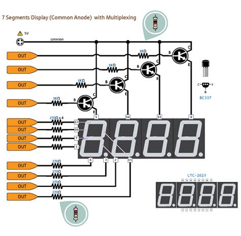 7 Segment Display Pinout Truthtable Datasheet Artofit