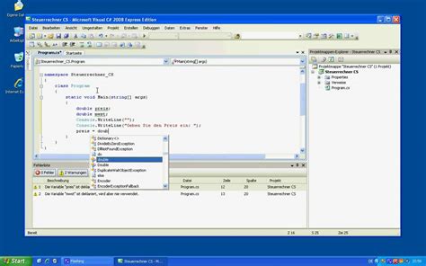 microsoft visual basic 2008 tutorial 7 visual c visual c 2008