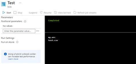 python code to connect azure blob storage via azure automation runbook