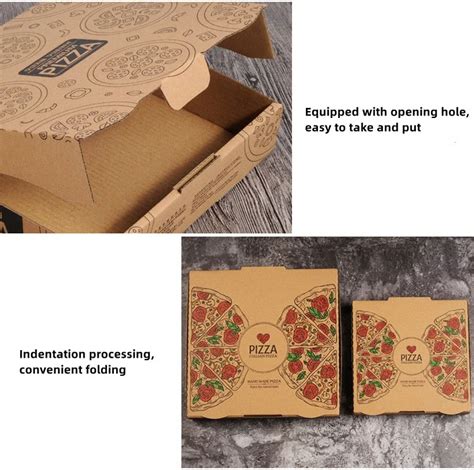Custom Print 7 18 Inch Corrugated Disposable Black Plain Pizza Packing