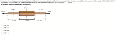 Solved The Assembly Shown In The Figure Below Consists Of