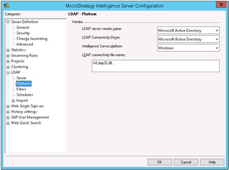 microstrategy and ldap authentication
