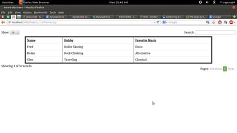 javascript table align center not working in chrome stack overflow