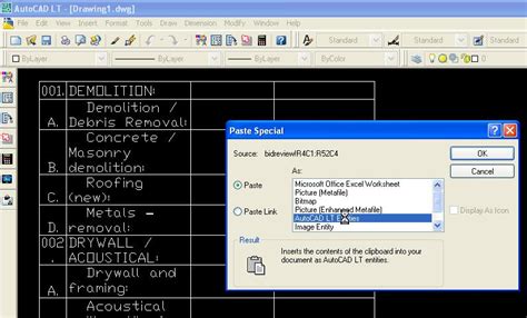 problem inserting excel spreadsheet autodesk community