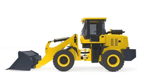 wheel loader rigged and animated 3d model animated rigged cgtrader
