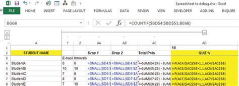 how to debug excel spreadsheets