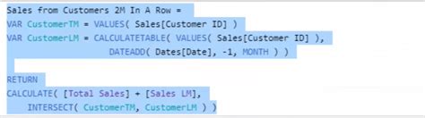 how to maximize the use of intersect function advanced dax