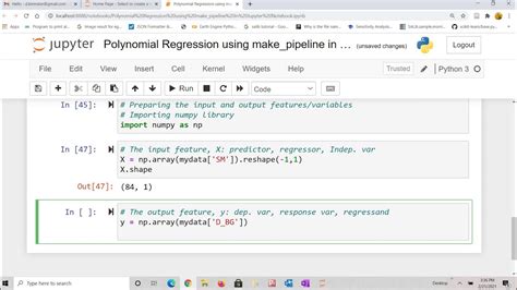polynomial regression using make pipeline in jupyter notebook youtube