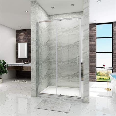 Elegant 1200mm Sliding Shower Door Enclosure Reversible 6mm Glass