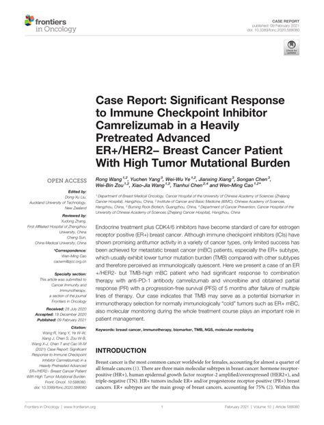 Pdf Case Report Significant Response To Immune Checkpoint Inhibitor