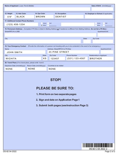 Ds 82 Passport Form [filling Instructions With Examples]