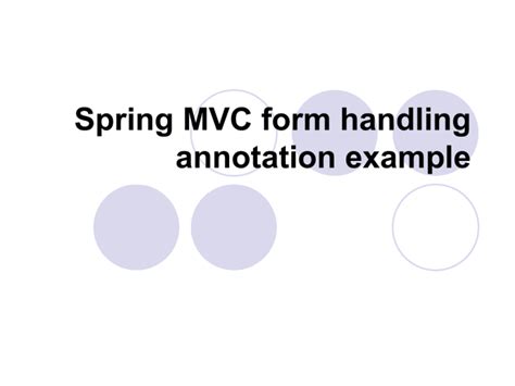 spring mvc form handling annotation