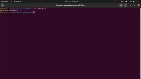 how to move file in folder using node js