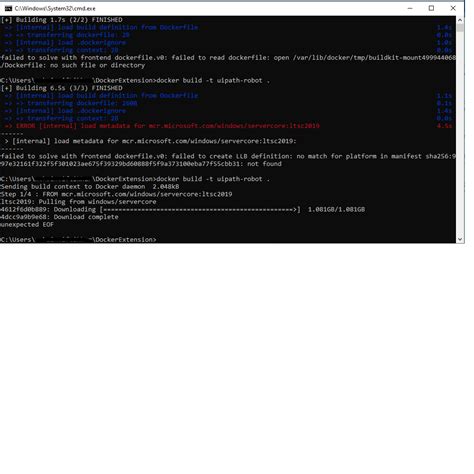 failed with unexpected eof message while build t ci cd docker forums
