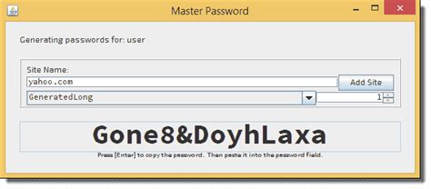 master password tools slave password generator as an alternative to a