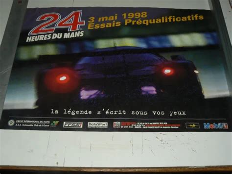 Affiche Essai 24 Heures Du Mans 03 05 1998 Sport Car Course Auto