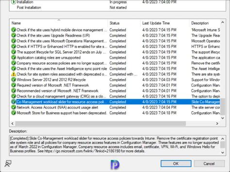 fix sccm co mgmt slider is not pointed to intune prerequisite check warning