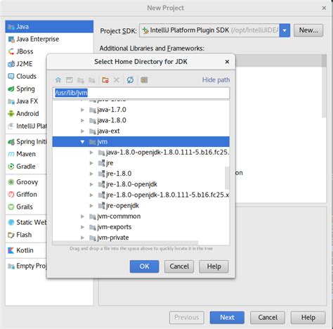 setup jdk for intellij idea on fedora 25 ides support intellij