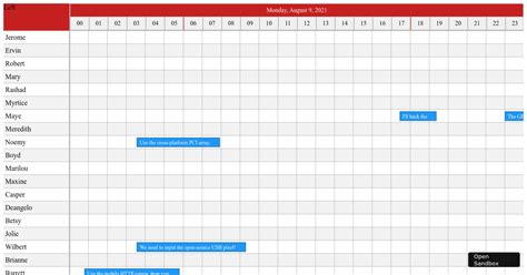 syncfusion ej2 react schedule examples codesandbox