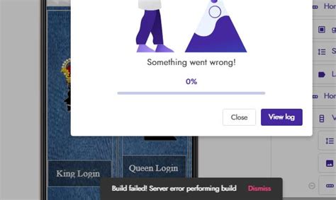 build failed server error performing build discuss kodular community
