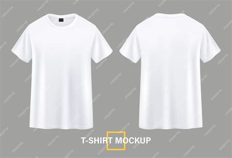 Ilustrações De Frente E Verso De Maquete De Camiseta Vetor Premium