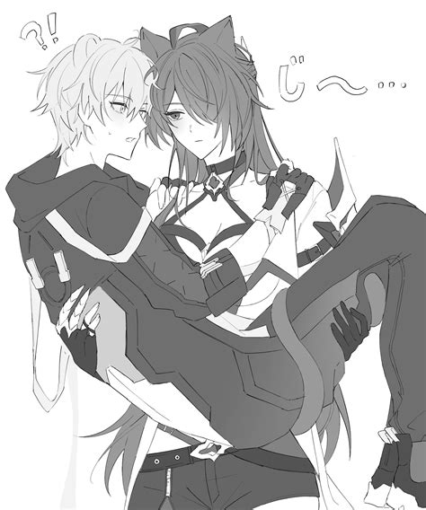 Trailblazer Acheron And Caelus Honkai And 1 More Drawn By Poi Po12