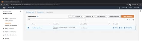how to create and use a codecommit git repository on aws