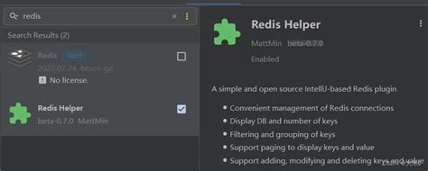 idea 使用插件远程连接redis 收费与免费插件 idea redis插件 csdn博客