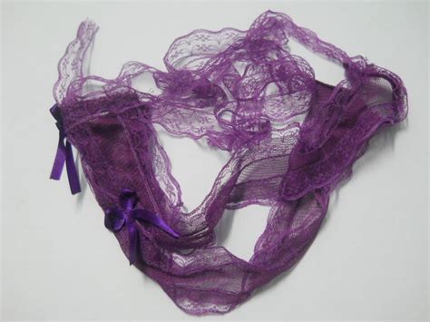 Fashion Care 2u U239 3 Sexy Purple Sheer Lace Trim G String Womens