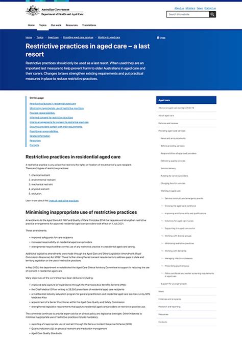 Restrictive Practices In Aged Care Opan