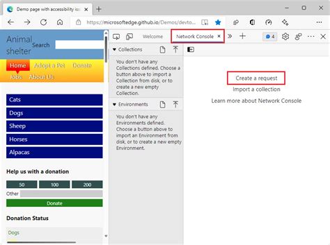 compose and send web api requests using the network console tool