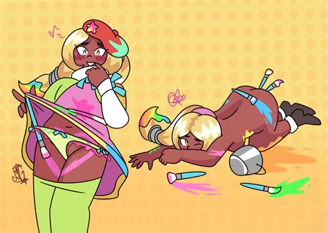Rule 34 All Fours Ass Up Beret Blonde Hair Blush Dark Skinned Female