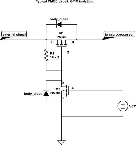 Mosfet Pmos Nmos Current Direction And Digital Logic Electrical