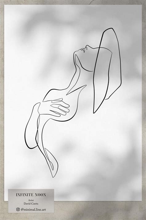 One Line Woman Drawing Art Print Minimal Wall Art Decor A Minimalist