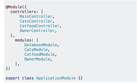 error nest cannot export component module that is not a part of the