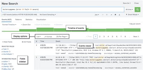 basic searches and search results splunk documentation