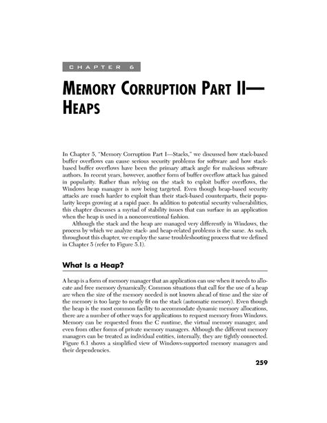 advanced windows debugging 259 chapter 6 memory corruption part ii
